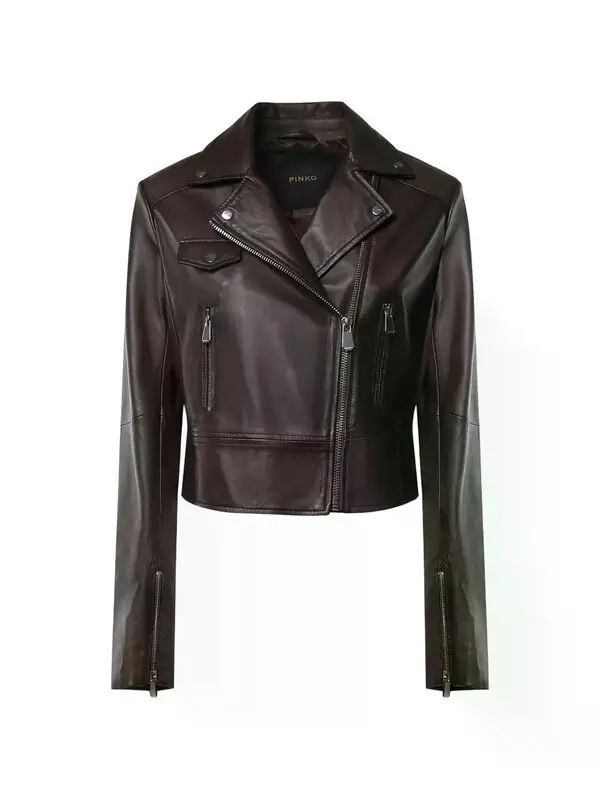 Pinko Biker-style Leather Jacket