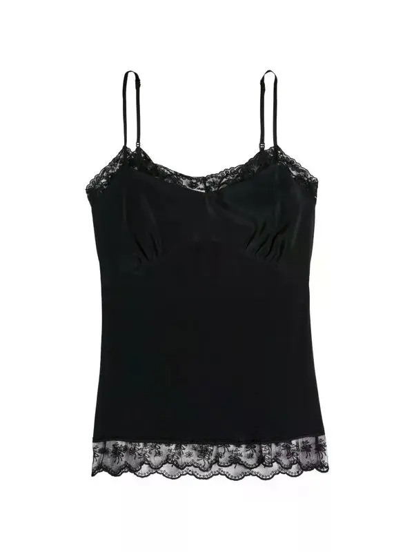 Simone Rocha Lace-trim Cami Top - Black