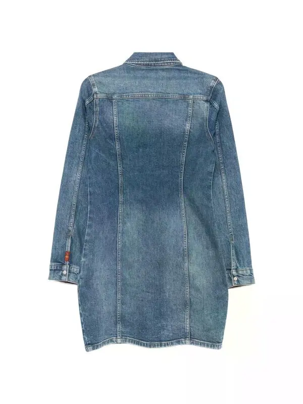 7 For All Mankind Long-sleeve Button-up Mini Dress