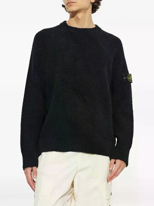 Stone Island Logo-patch Long-sleeve Sweater