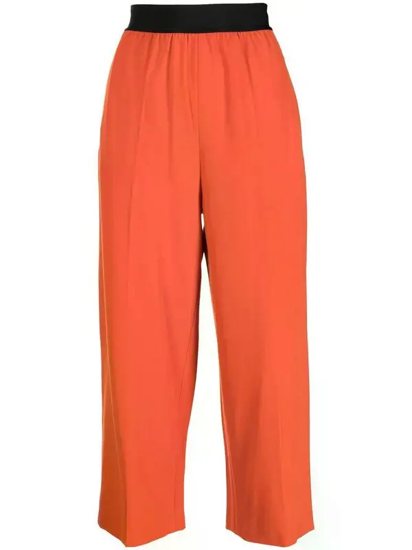 Stella McCartney Straight-leg Cropped Trousers - Orange