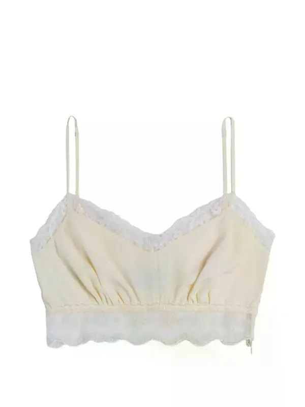 Simone Rocha Lace-trim Top - Neutrals