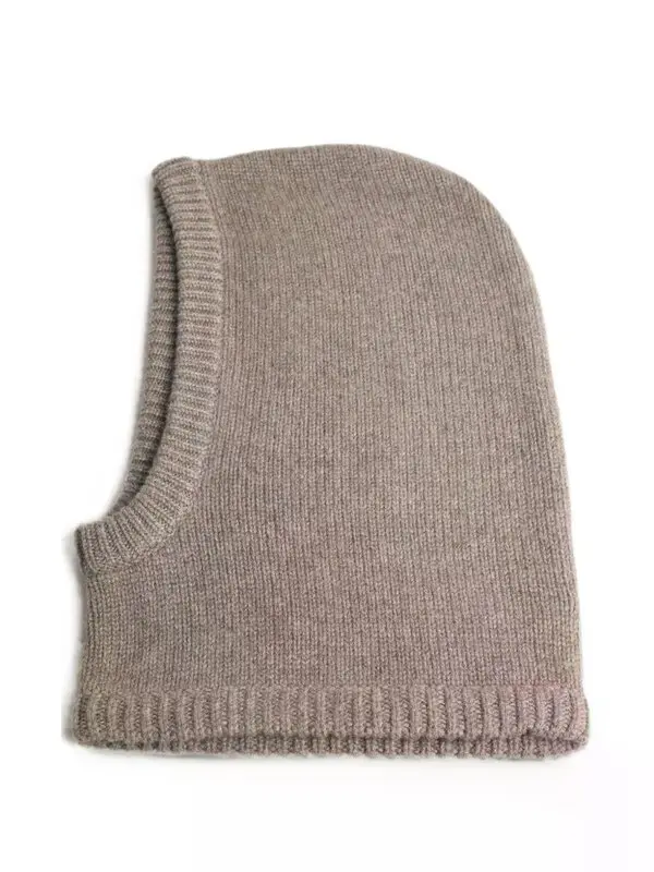 LISA YANG Astri Knitted Balaclava Hat - Neutrals