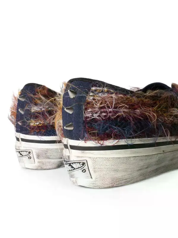 VANS Authentic Spike-embellished Frayed Sneakers