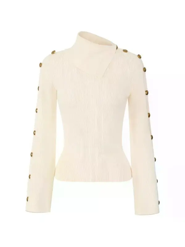 Elisabetta Franchi Knit Pullover With Jewel Buttons