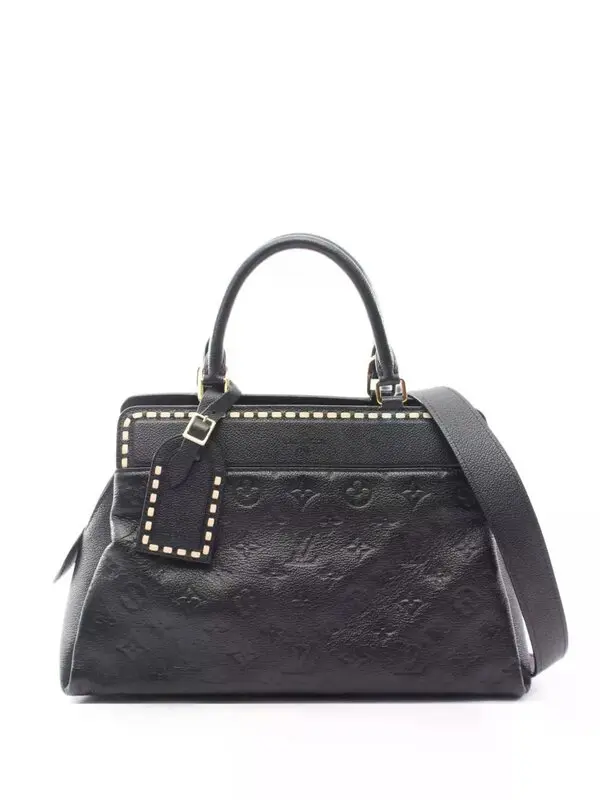 LOUIS VUITTON 2017 Vosges Mm Monogram Empreinte Tote Bag - Black