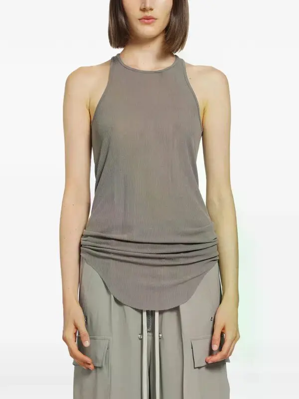Rick Owens Tower Ribbed Cotton Tank Top