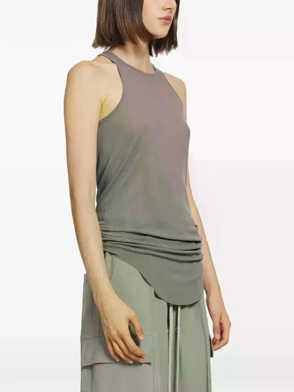 Rick Owens Tower Ribbed Cotton Tank Top