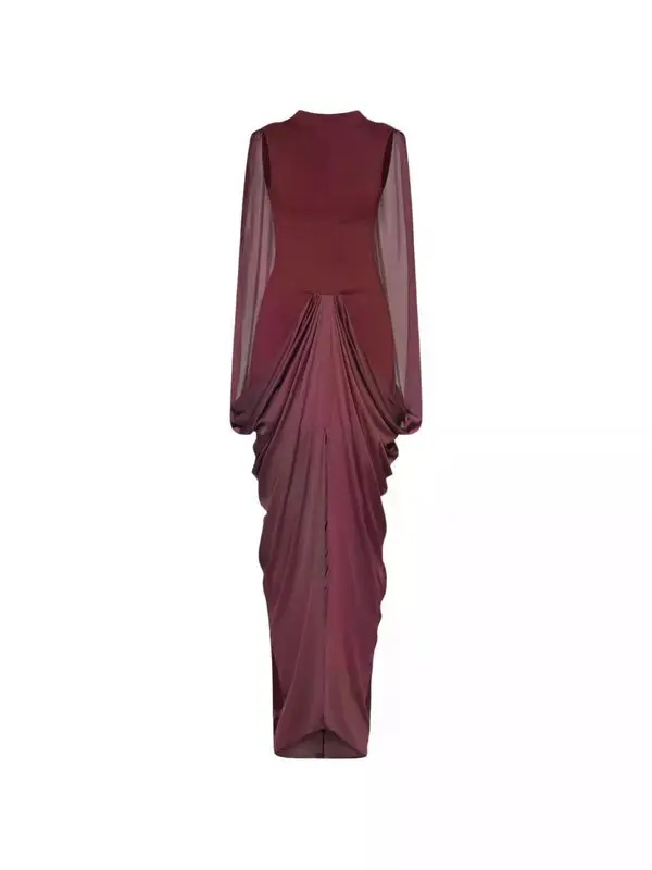 CHATS BY C.DAM Lynn Draped Straight-cut Maxi Dress