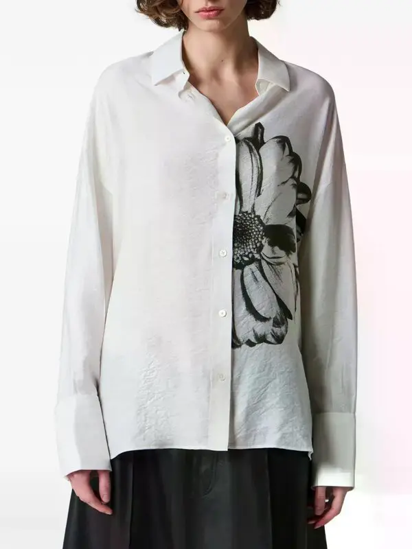 Paul Smith Daisy Placement Print Shirt - White