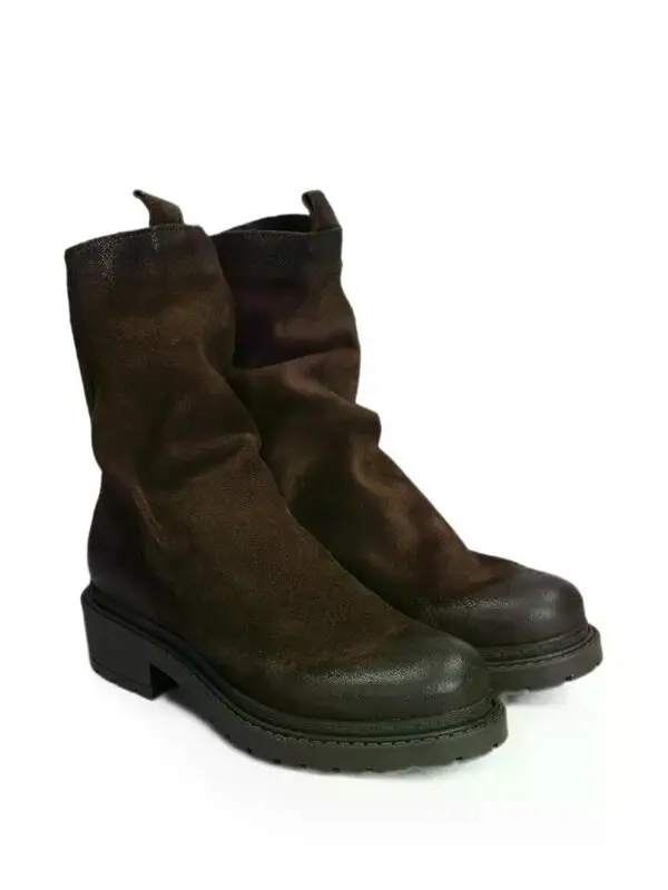 METISSE Distressed-effect Ankle Boots