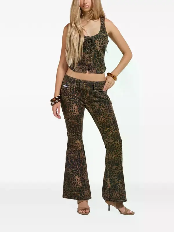 Juicy Couture Lace-up Leopard-print Corset