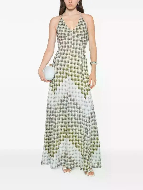 Missoni Geometric-print Halterneck Maxi Dress