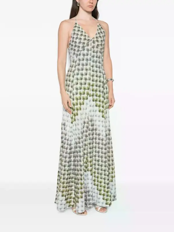 Missoni Geometric-print Halterneck Maxi Dress