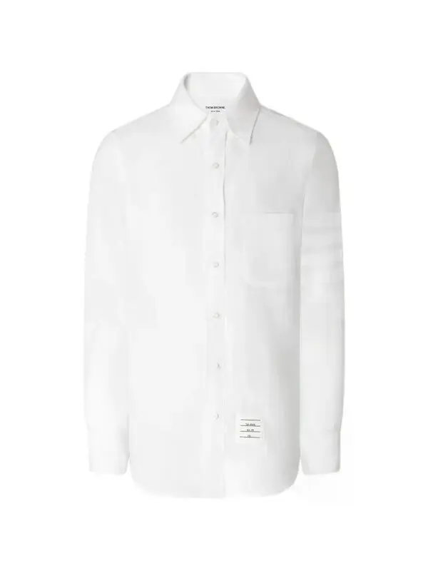 Thom Browne 4-bar Linen Shirt - White