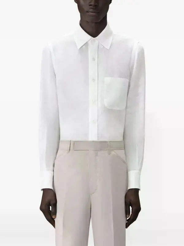 Thom Browne 4-bar Linen Shirt