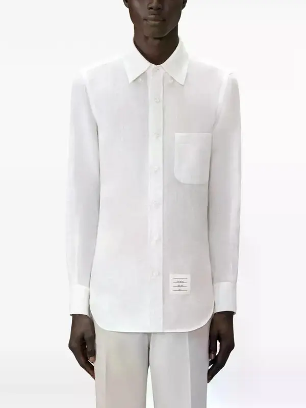 Thom Browne 4-bar Linen Shirt