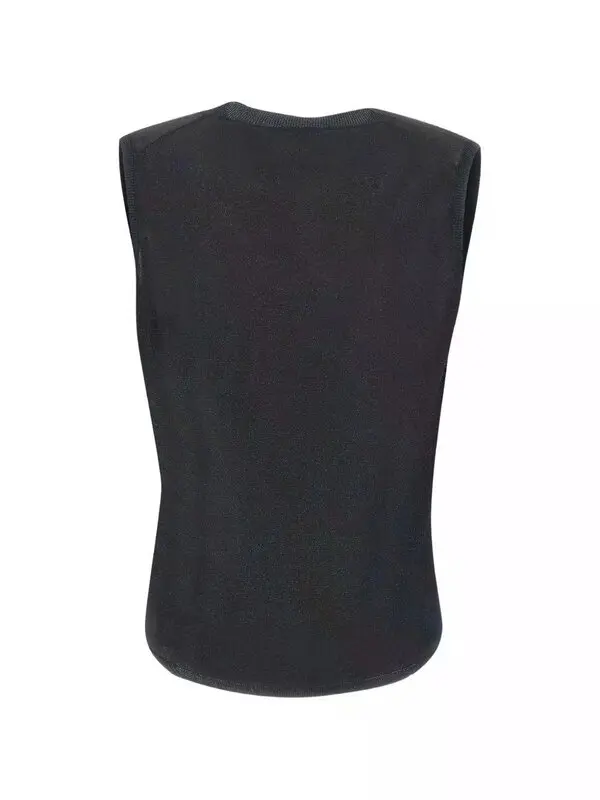 GRAN SASSO Lurex-knit Sleeveless Top