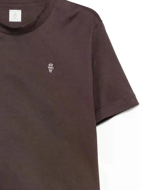 Eleventy Logo-embroidery T-shirt
