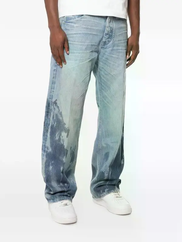 PURPLE BRAND Faded Bleach-effect Jeans
