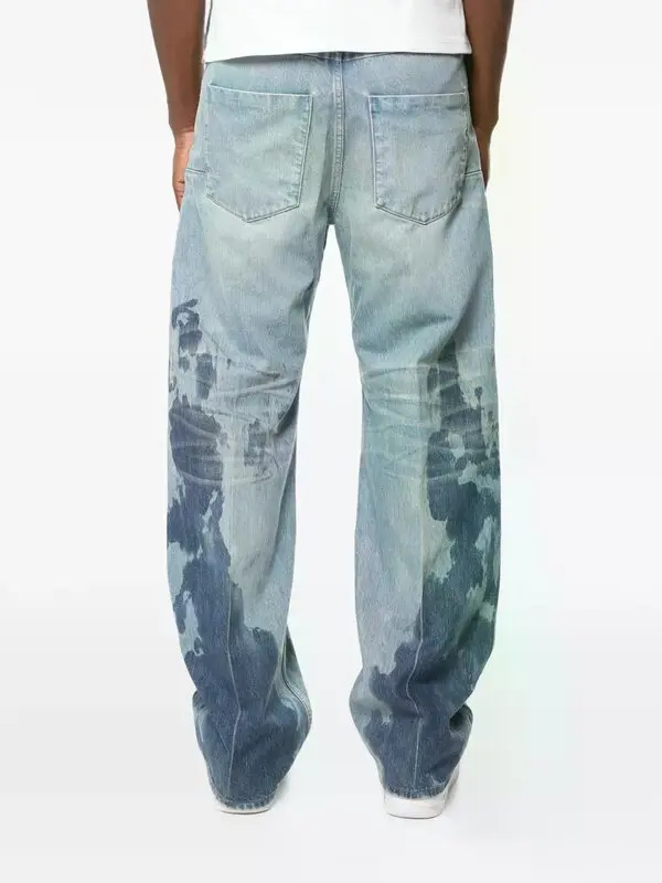 PURPLE BRAND Faded Bleach-effect Jeans