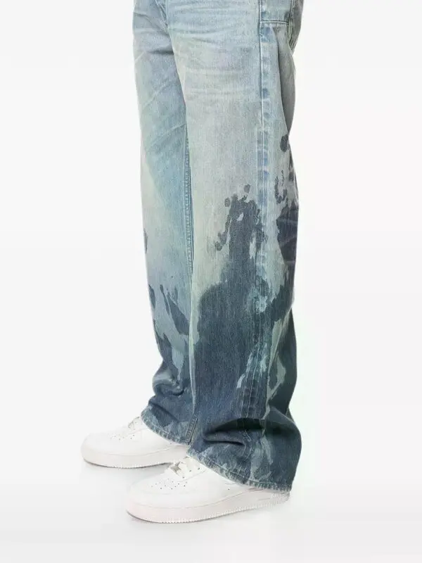 PURPLE BRAND Faded Bleach-effect Jeans