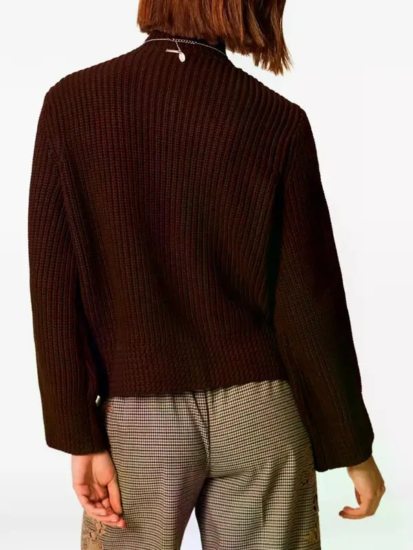 TWINSET Button-detail Long-sleeve Sweater