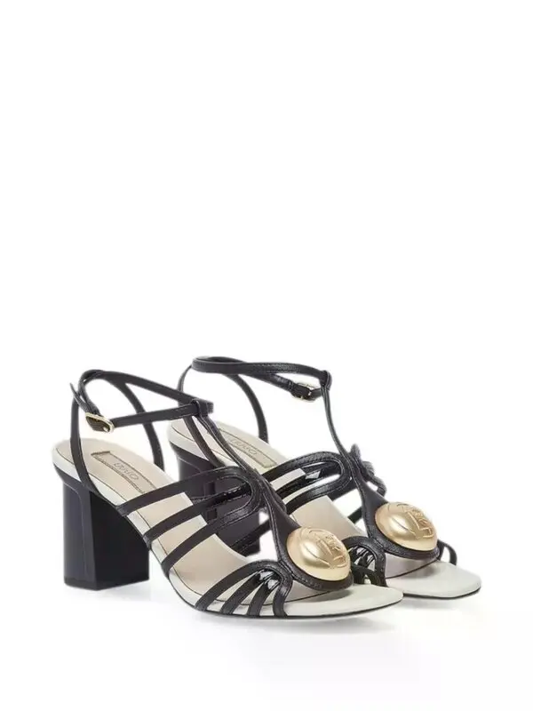 Liu Jo Logo-plaque Caged Sandals - Black