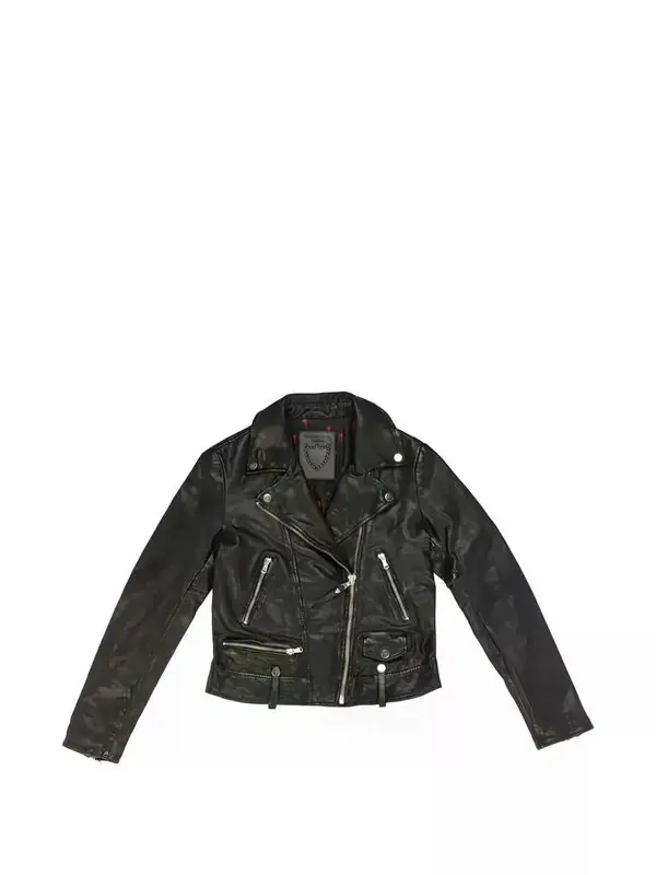 HTC LOS ANGELES Santa Ana Stud-embellished Leather Jacket - Black