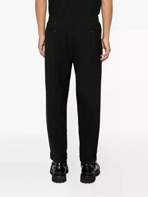 Neil Barrett Elasticated-waist Cotton Tapered Trousers