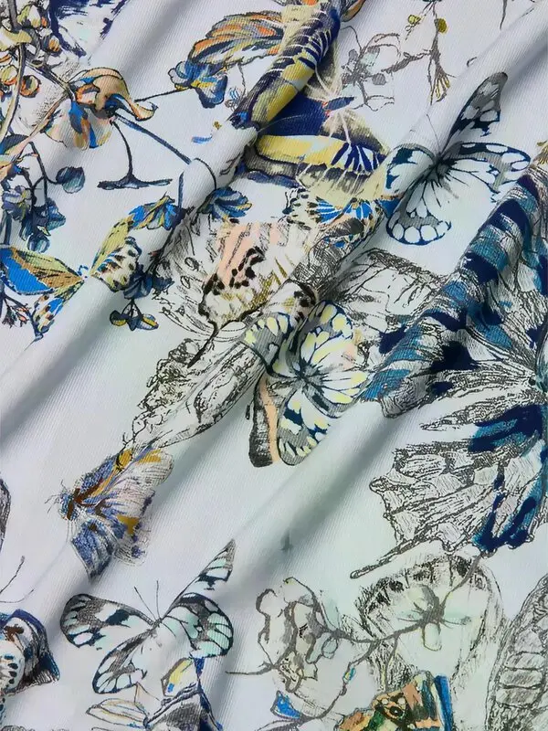 L'Agence Butterfly Print T-shirt - Grey