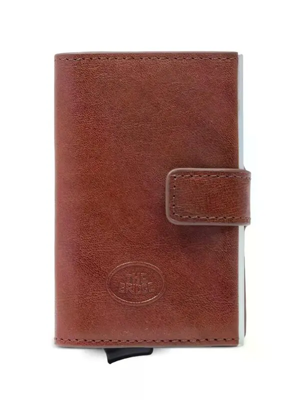 THE BRIDGE Logo-debossed Leather Card Holder - Brown