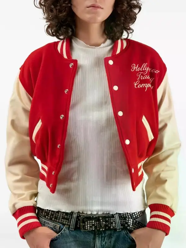 HTC LOS ANGELES College Logo-embroidered Varsity Jacket