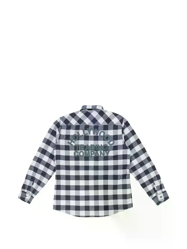 HTC LOS ANGELES Check-pattern Logo-print Shirt