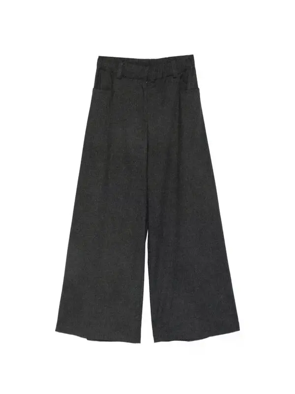 ALYSI Elasticated-waistband Palazzo Pants - Grey