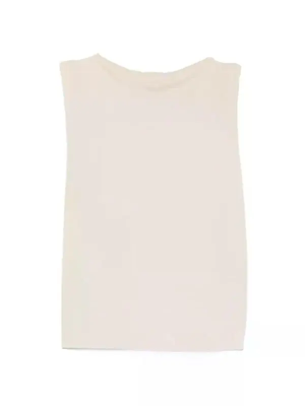 Liviana Conti Sleeveless Fine Knit Top