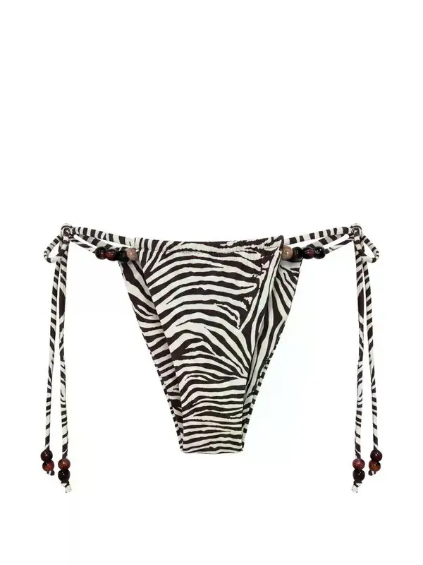 NICHOLAS Leni Bikini Bottoms Graphic Zebra - Neutrals