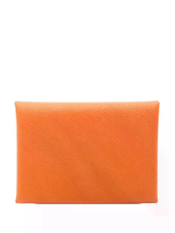 Hermès 2024 Epsom Calvi Coin Pouch - Orange