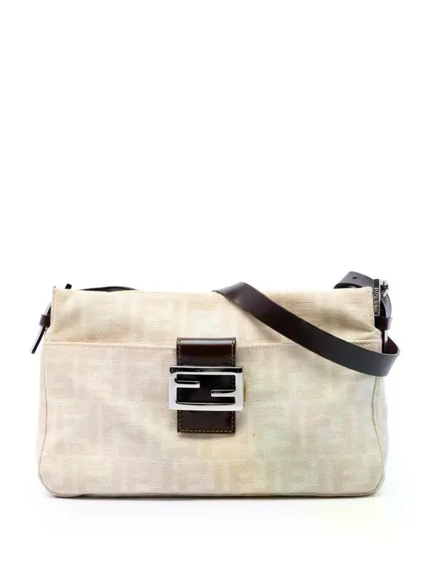 Fendi 20th Century Zucca Canvas Shoulder Bag - Neutrals