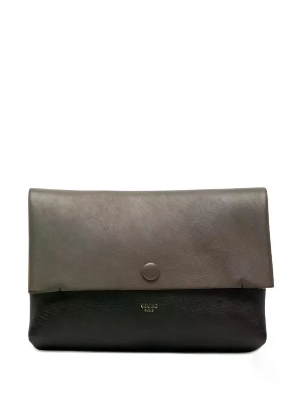 Celine 2013-2026 Bicolor Leather All Soft Pouch - Brown