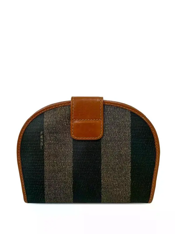 Fendi 2010-2026 Pequin Coated Canvas Bifold Wallet Small Wallets