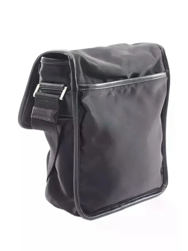 Prada Saffiano Trimmed Tessuto Messenger Bag