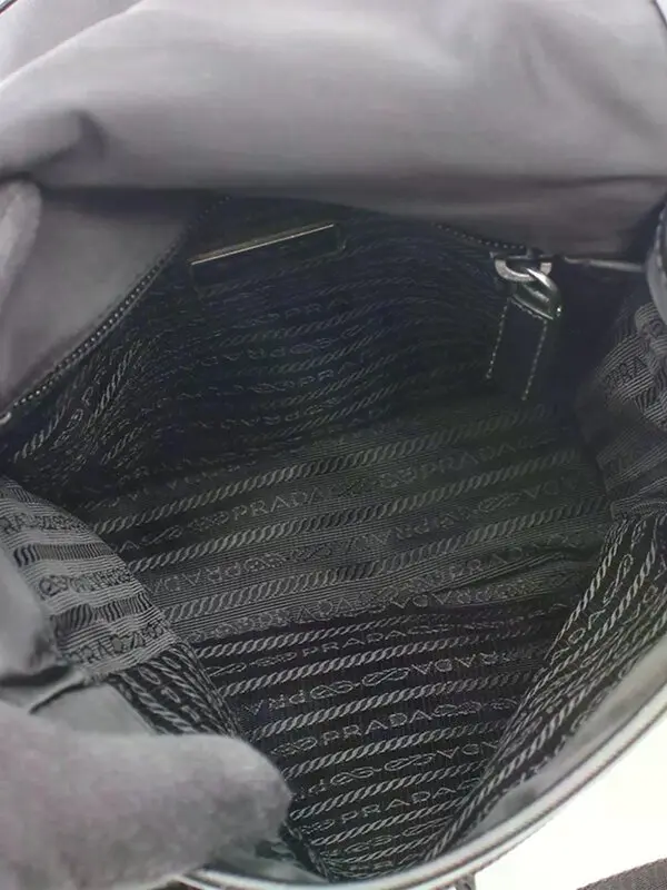 Prada Saffiano Trimmed Tessuto Messenger Bag