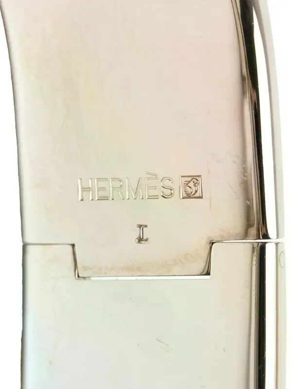 Hermès Enamel And Palladium-plated Metal Clic Clac H Bracelet Gm - White