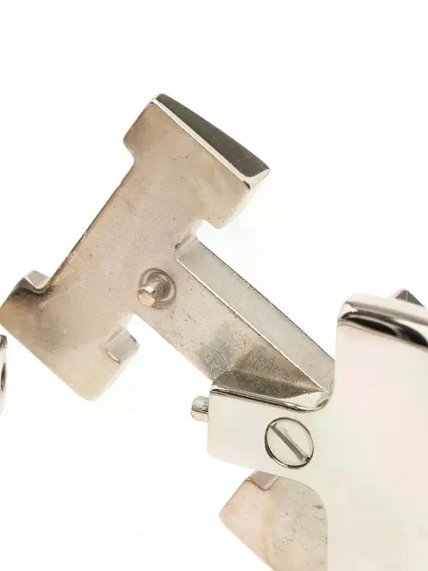 Hermès Enamel And Palladium-plated Metal Clic Clac H Bracelet Gm - White