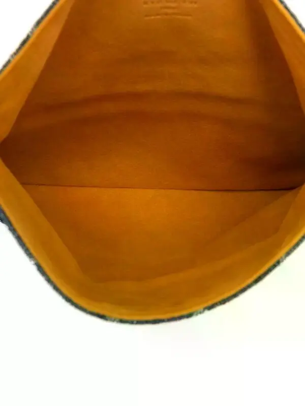 LOUIS VUITTON 2006 Monogram Denim Pochette Plate Clutch Bag - Blue