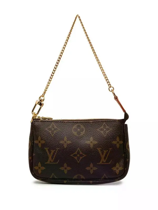LOUIS VUITTON 2005 Monogram Mini Pochette Accessoires Handbag - Brown
