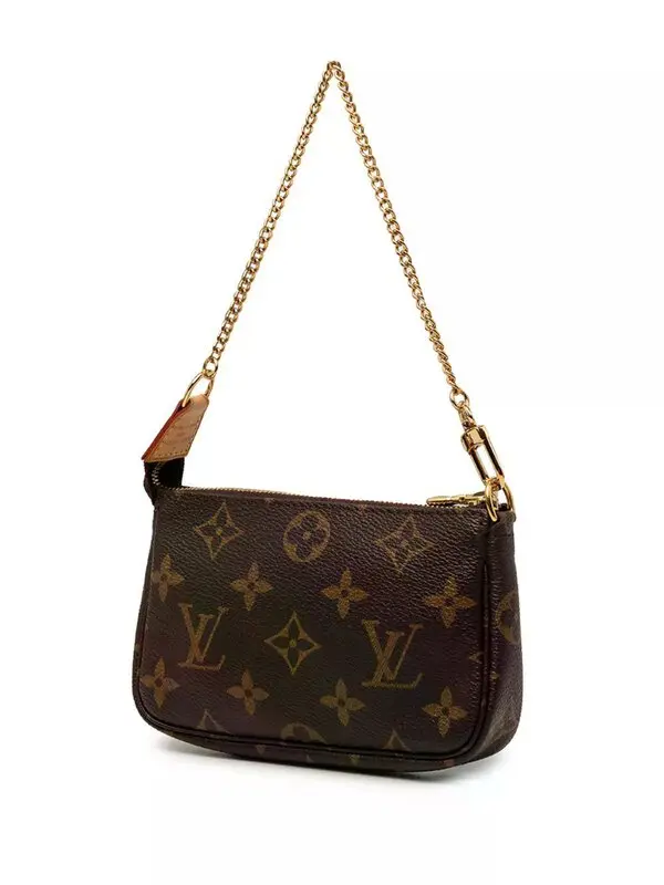 LOUIS VUITTON 2005 Monogram Mini Pochette Accessoires Handbag - Brown
