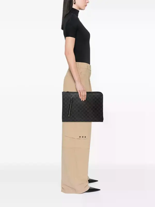 LOUIS VUITTON 2013 Damier Graphite Poche Documents Portfolio Clutch Bag