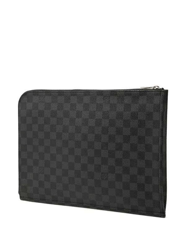 LOUIS VUITTON 2013 Damier Graphite Poche Documents Portfolio Clutch Bag